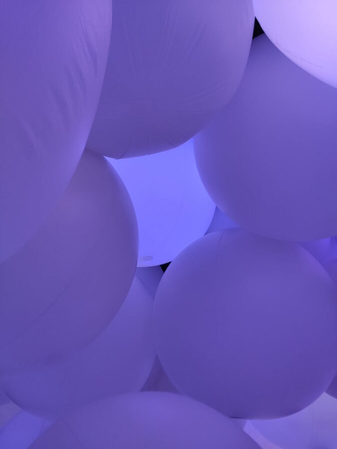 Colorful light art projection