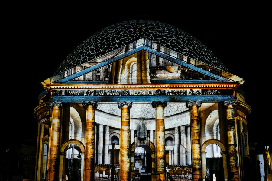 Church light projection show