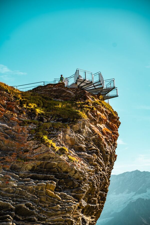 Alpine skywalk mountain viewpoint