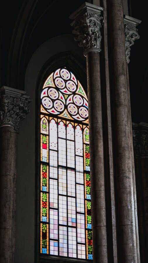 Stained glass window church