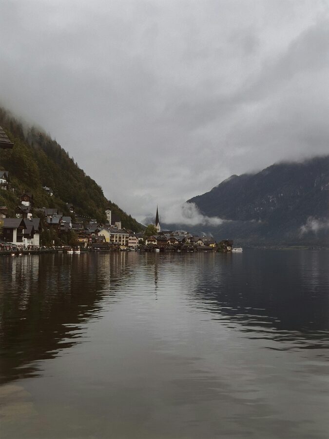 Hallstatt Austria waterfront houses