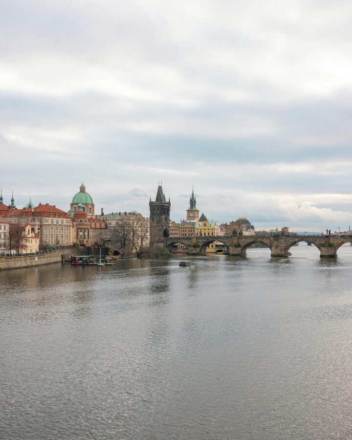 Prague river and old town