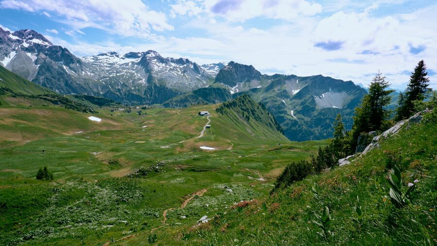 Salzburg sunset river view