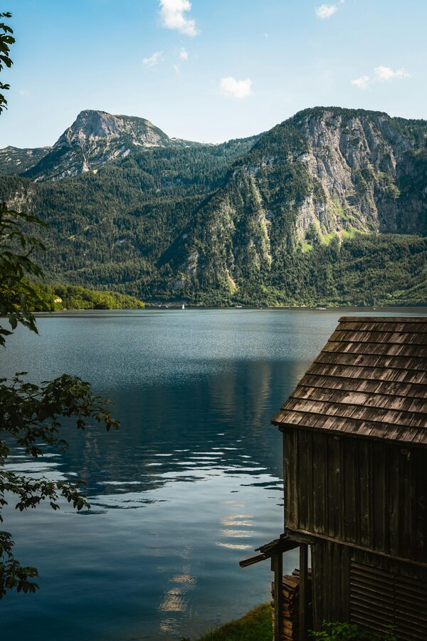 Alpine lake clear water Austria