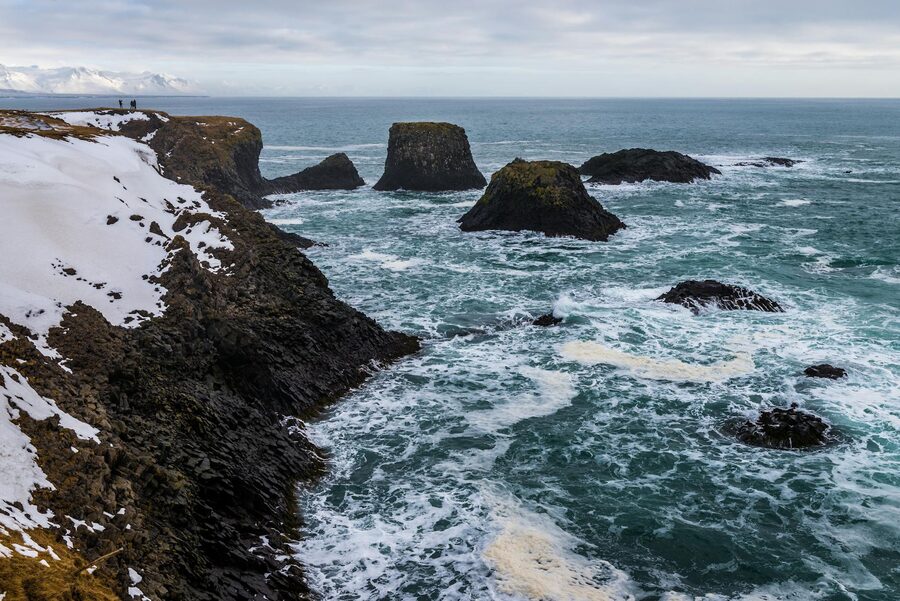 The black church at Budir on the Snaefellsnes Peninsula