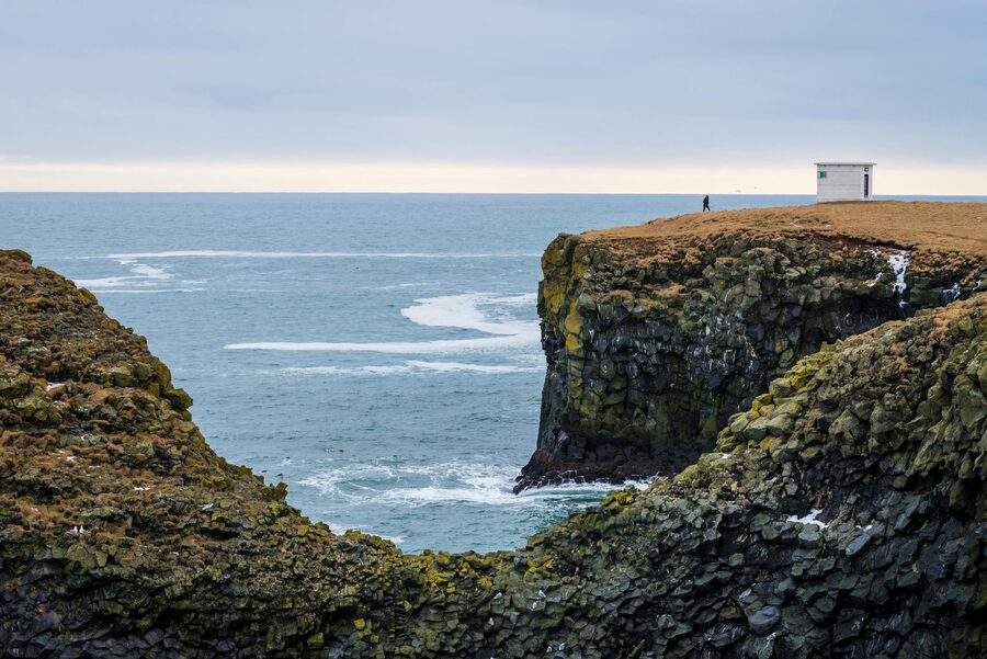 Dramatic coastline and sea stacks along Snaefellsnes