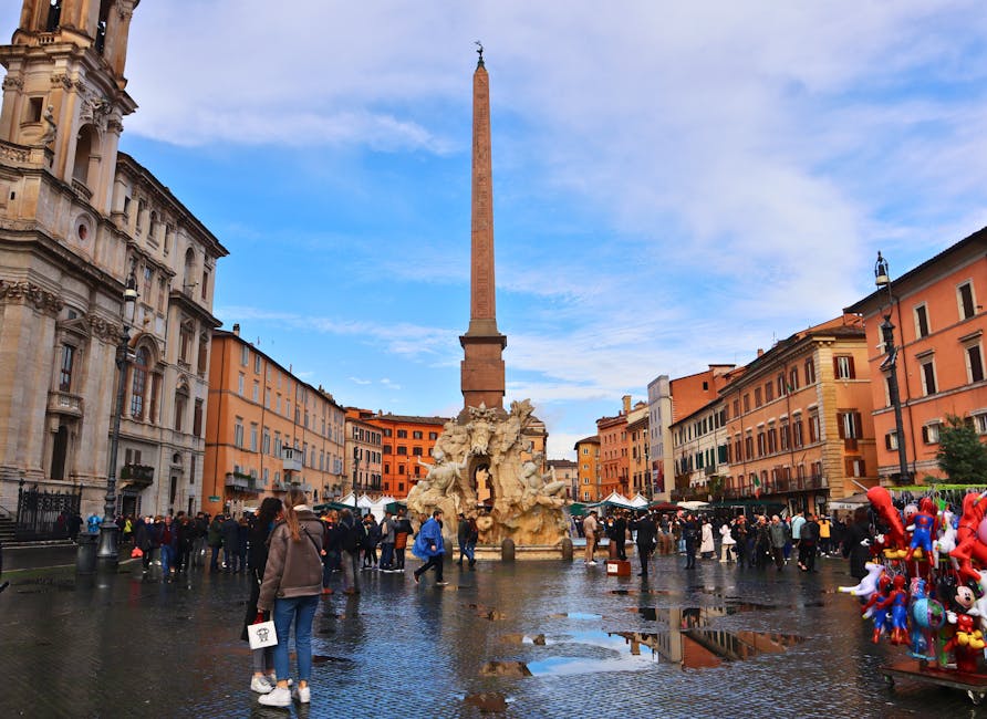 Piazza Navona Rome scene