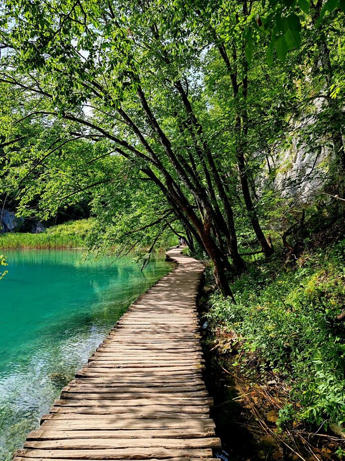 Wooden walkway in Plitvice Lakes National Park