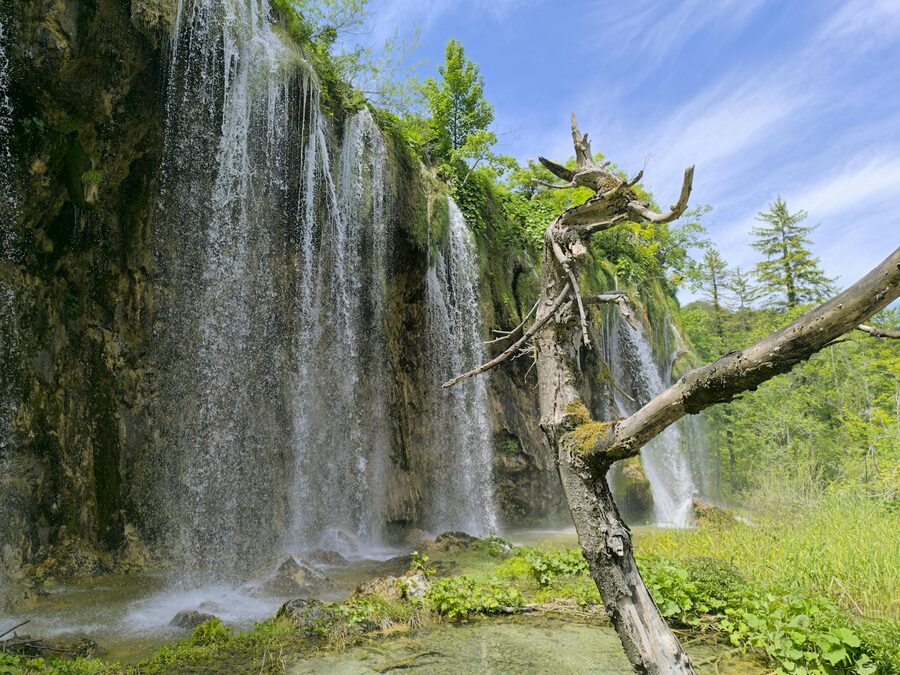 Waterfall in Plitvice Lakes Croatia