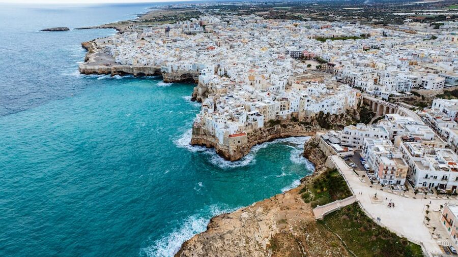 Polignano a Mare aerial view