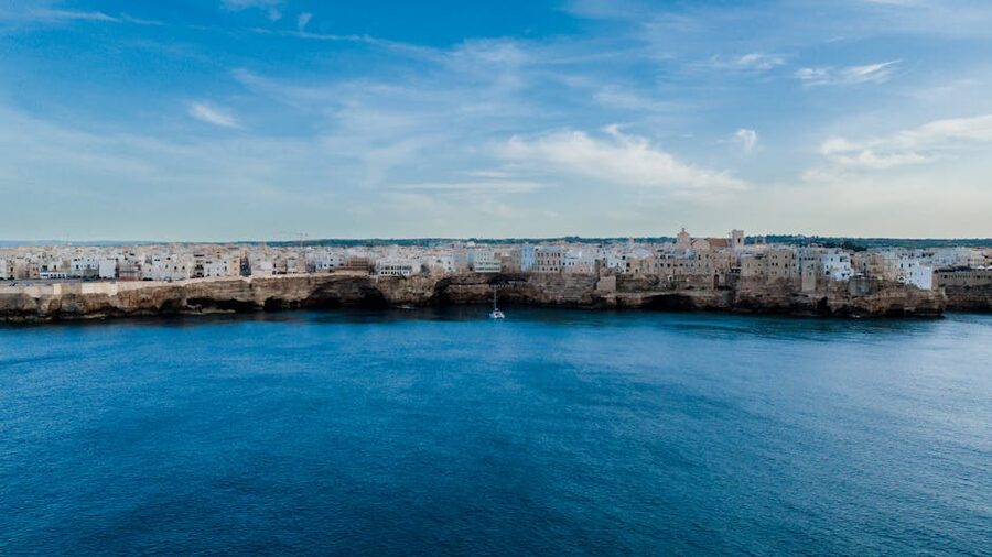 Polignano coastal city cliffs