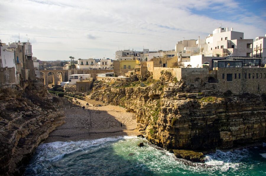 Polignano coastal town buildings