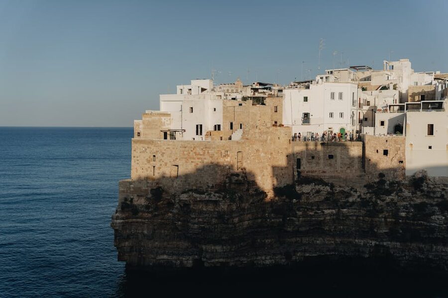 Traditional cliffside Polignano town