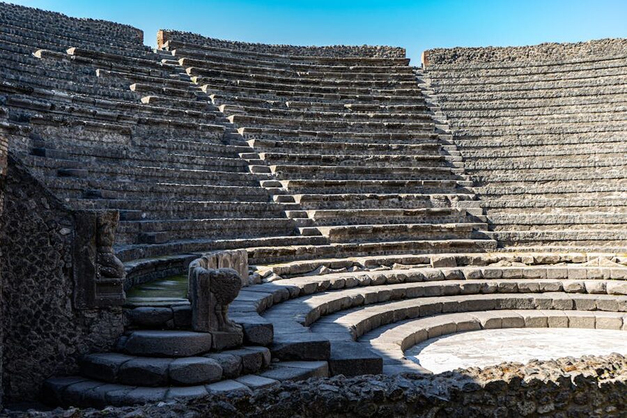 Ancient Roman amphitheatre at Pompeii