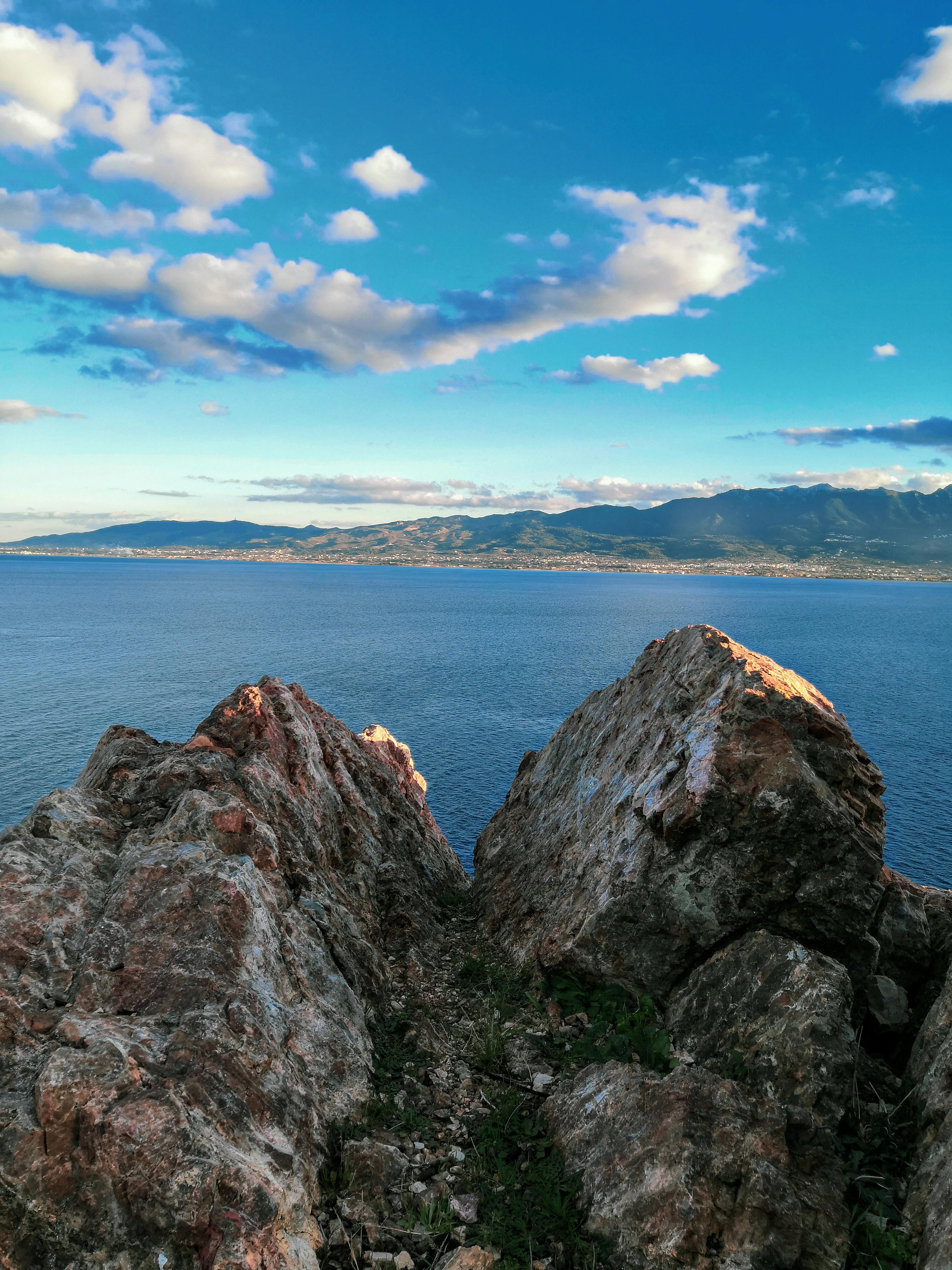 Rock formations and sea view from Pserimos Greece