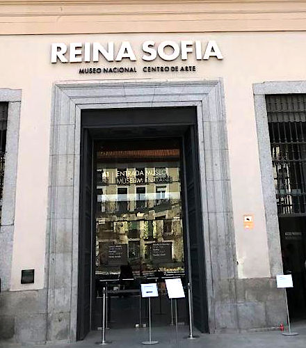Reina Sofia Madrid front gate and entrance