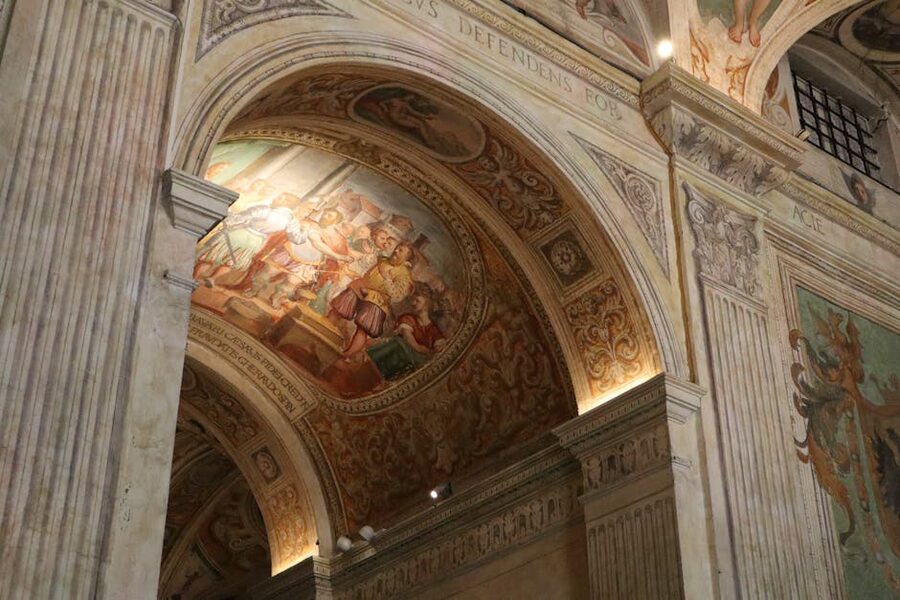 Renaissance fresco details