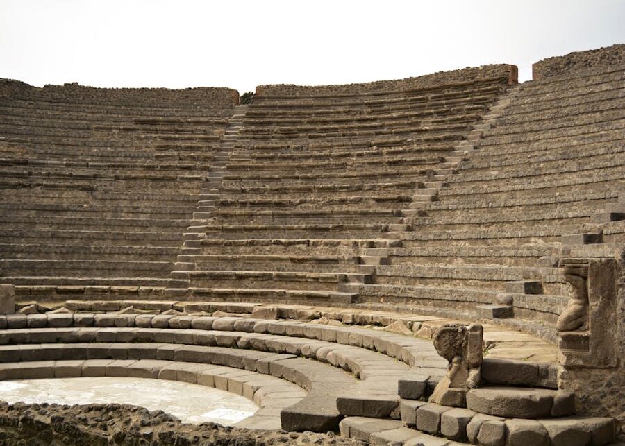 Ancient Roman amphitheater ruins