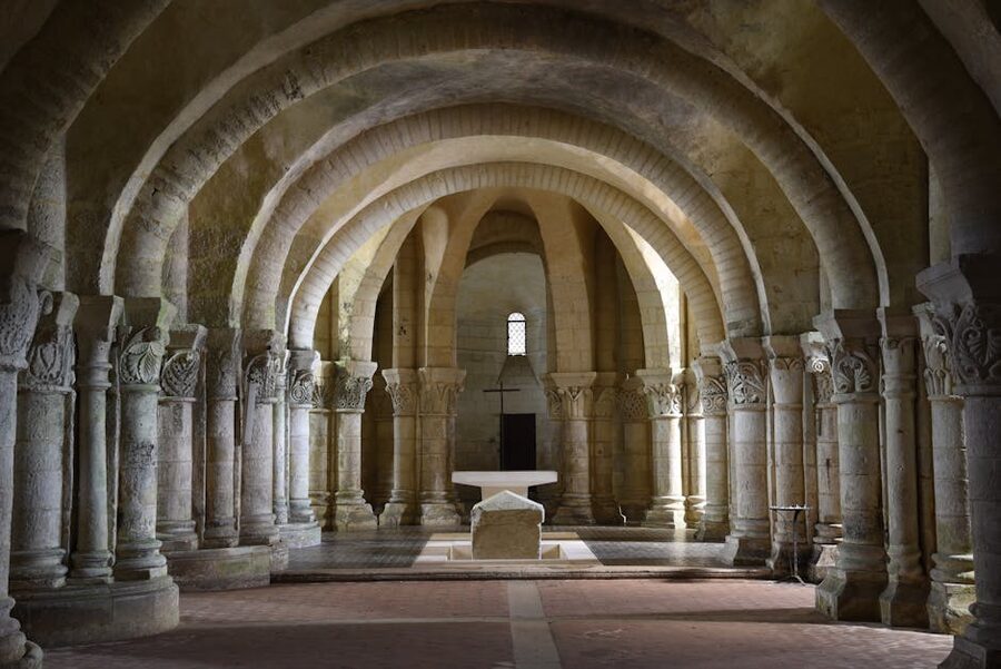 Romanesque basilica interior