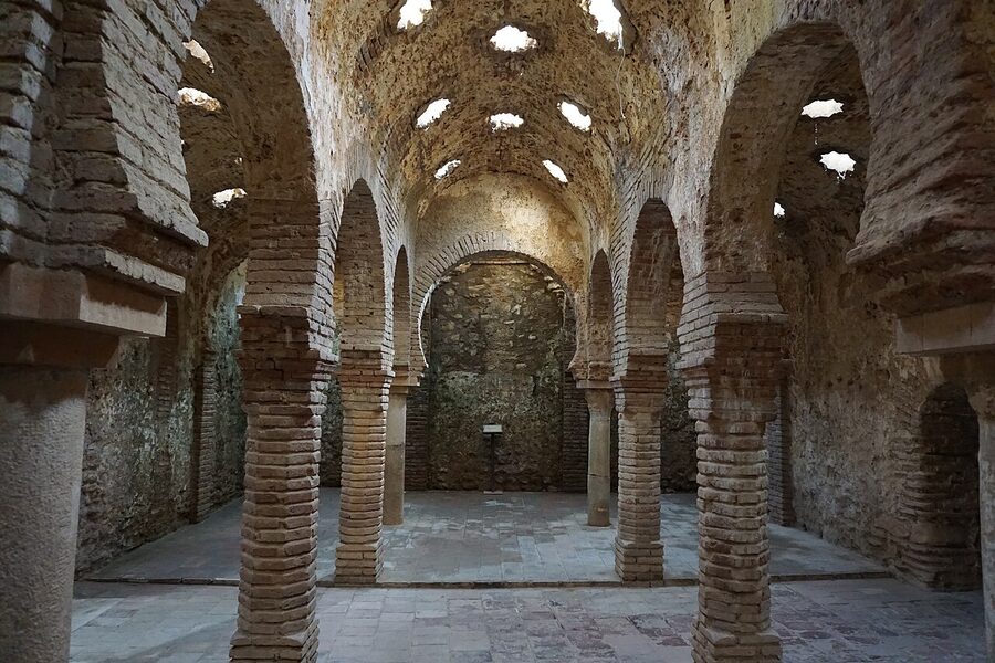 Arab Baths Ronda interior ceiling stars