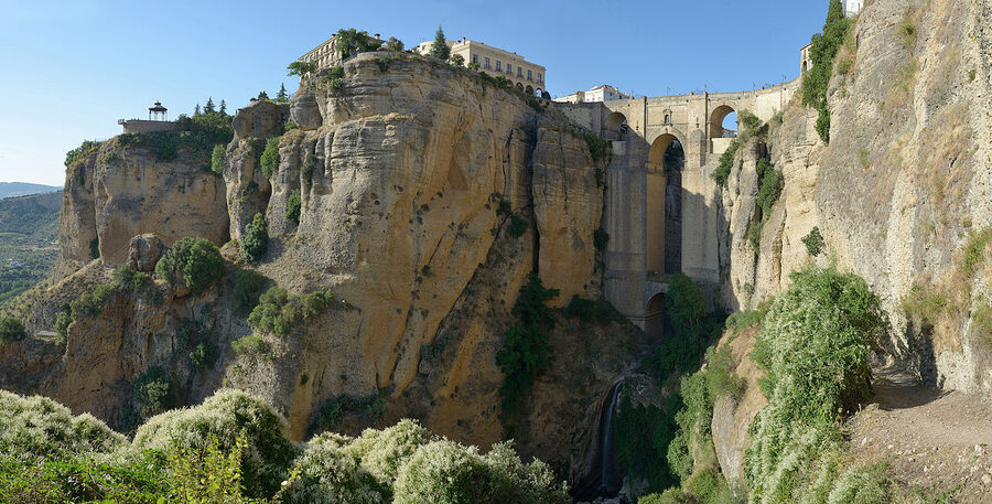 View of Puente Nuevo bridge in Ronda Spain