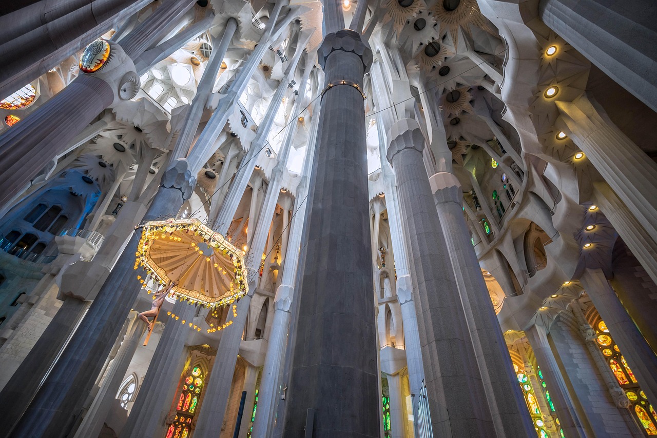 Sagrada Familia light interior