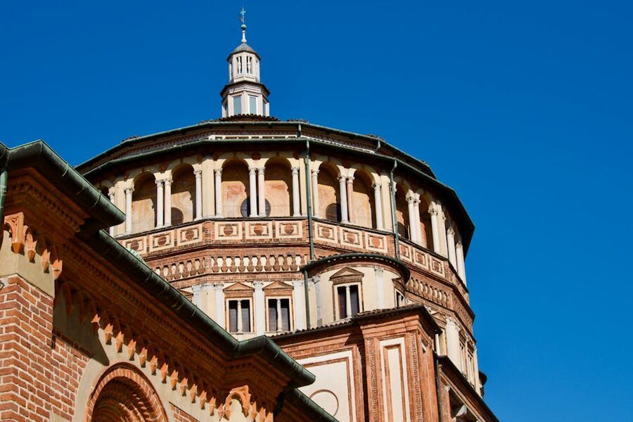 Santa Maria delle Grazie dome, Milan, Italy