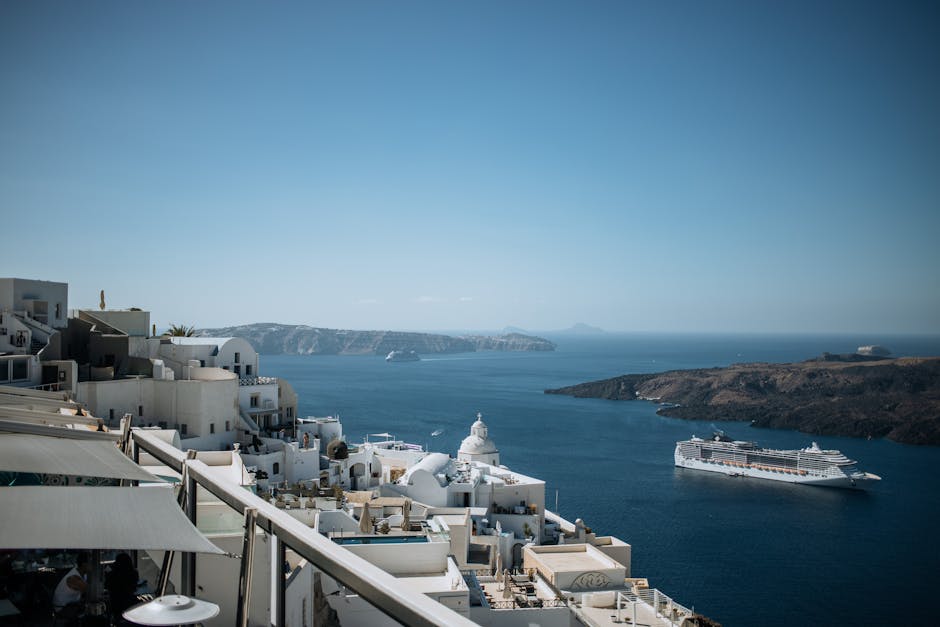 Layered volcanic cliffside along the Santorini caldera