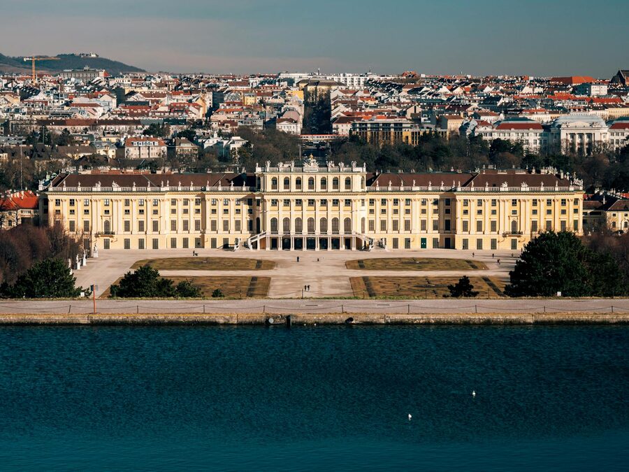Schönbrunn Palace garden wide view
