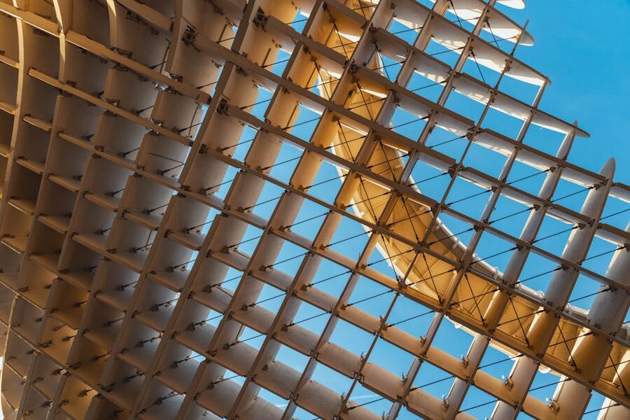 Close-up of Metropol Parasol wood structure