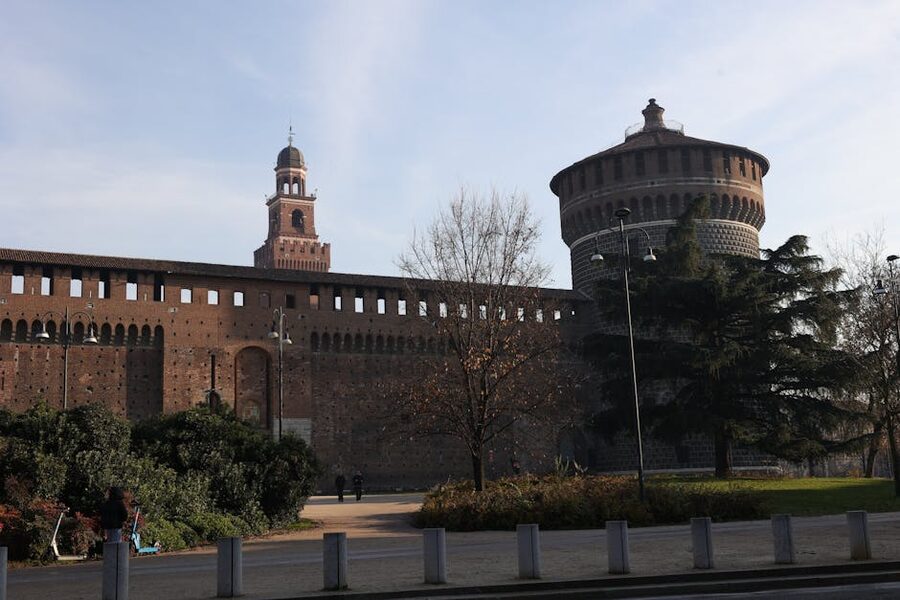 Sforzesco Castle medieval towers