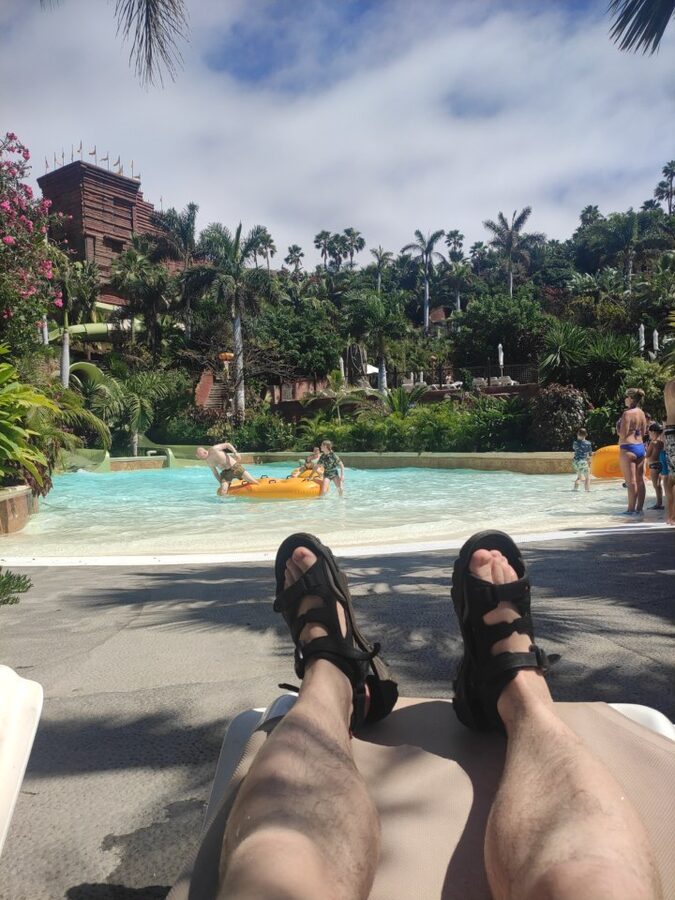 Mai Thai River at Siam Park with Thai-style boats