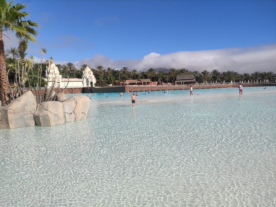 Decorative Thai long-tail boat at Siam Park