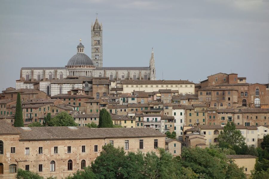 Siena Cathedral towering over historic buildings