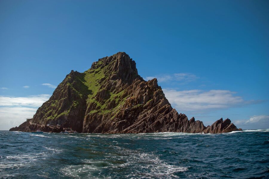 Skellig Michael island rising from the Atlantic off the Kerry coast