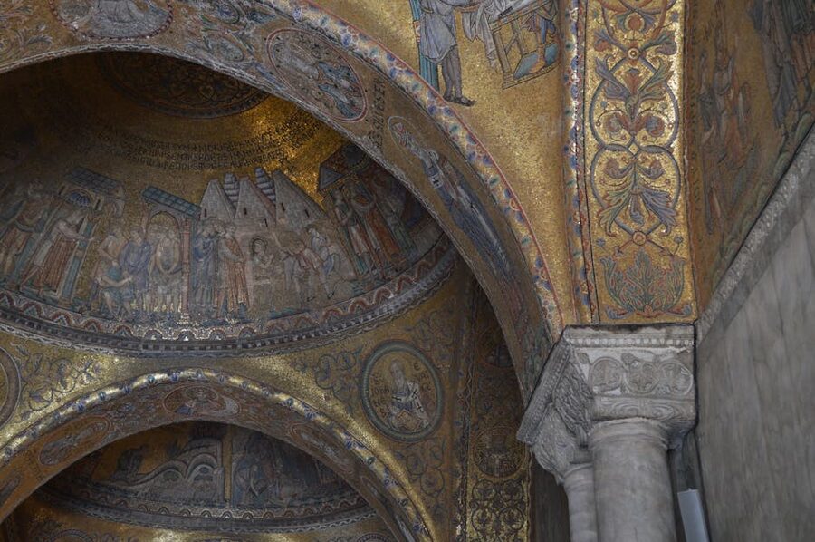 Detail of mosaics inside St Mark's Basilica