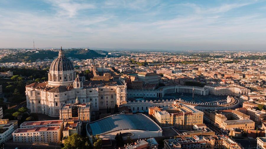 St Peter's Basilica aerial view