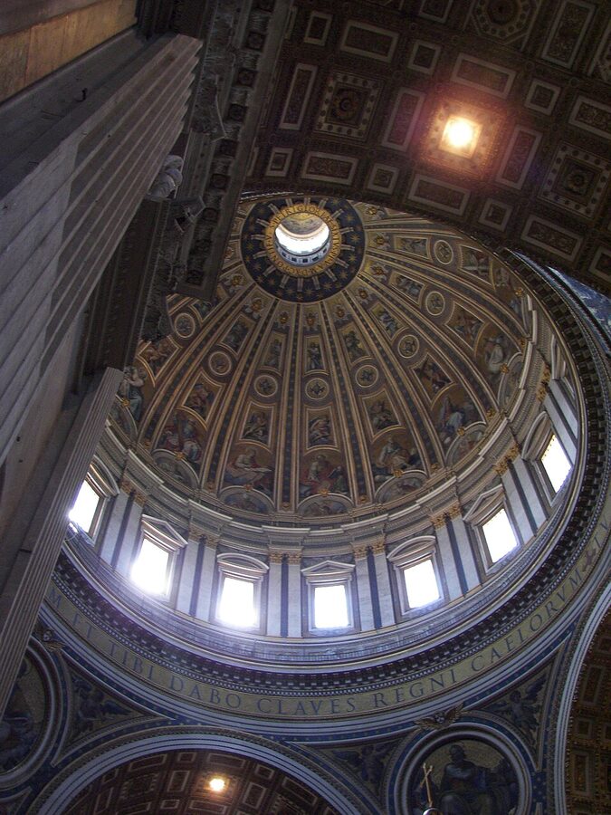 Interior view of St Peters Basilica dome