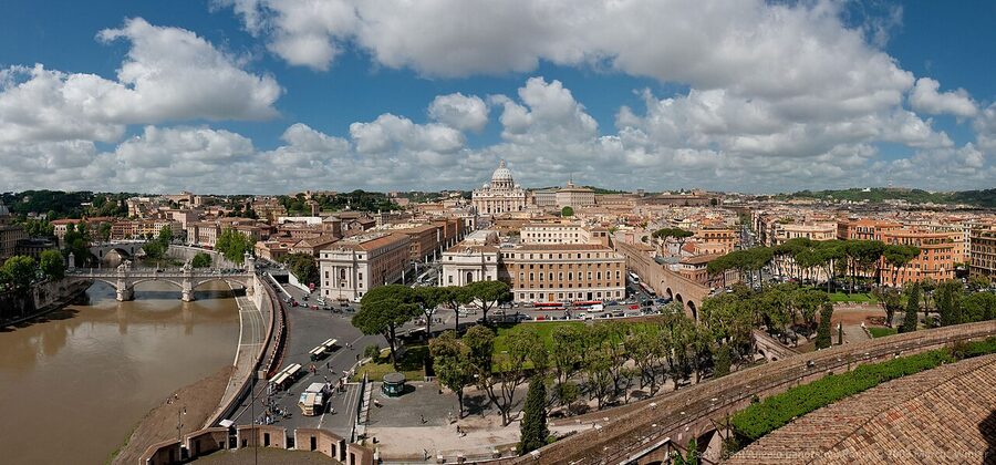 St Peter's Basilica seen from Castel Sant'Angelo terrace