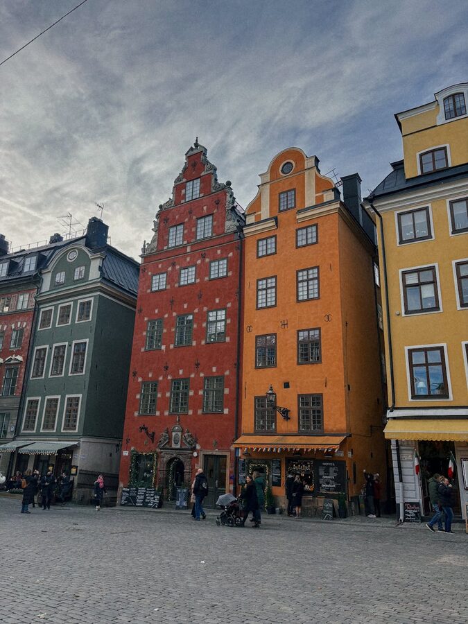 Colourful buildings in Stockholm's Gamla Stan old town square