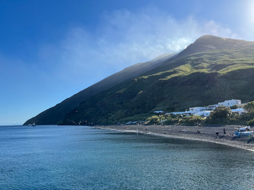 Stromboli island seaside view