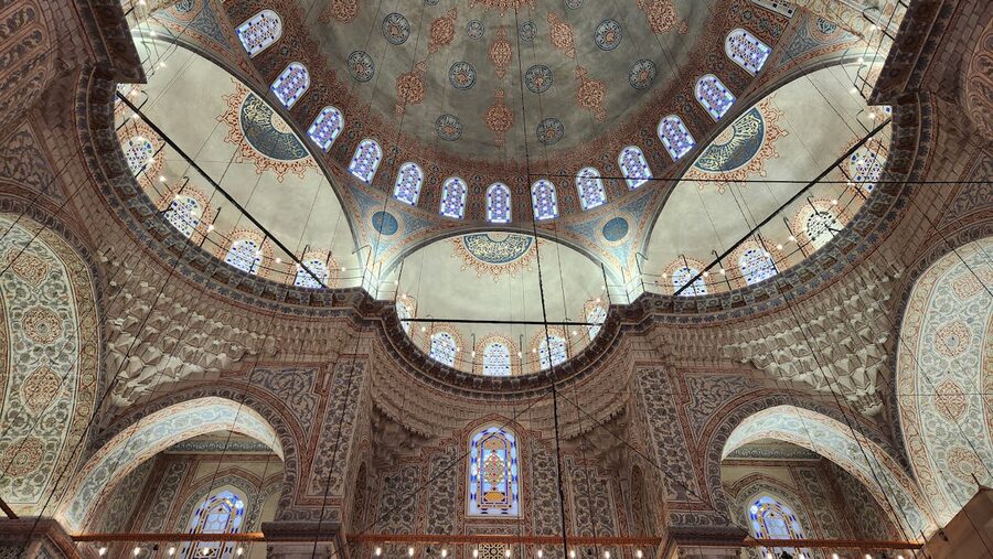 Sultan Ahmed Mosque dome interior architecture