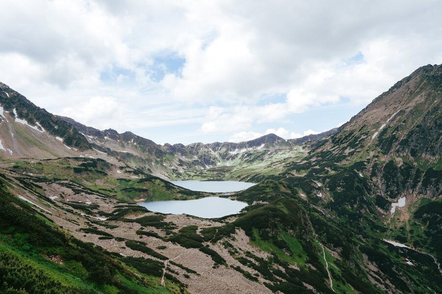 Tatra mountain peaks with dramatic sky