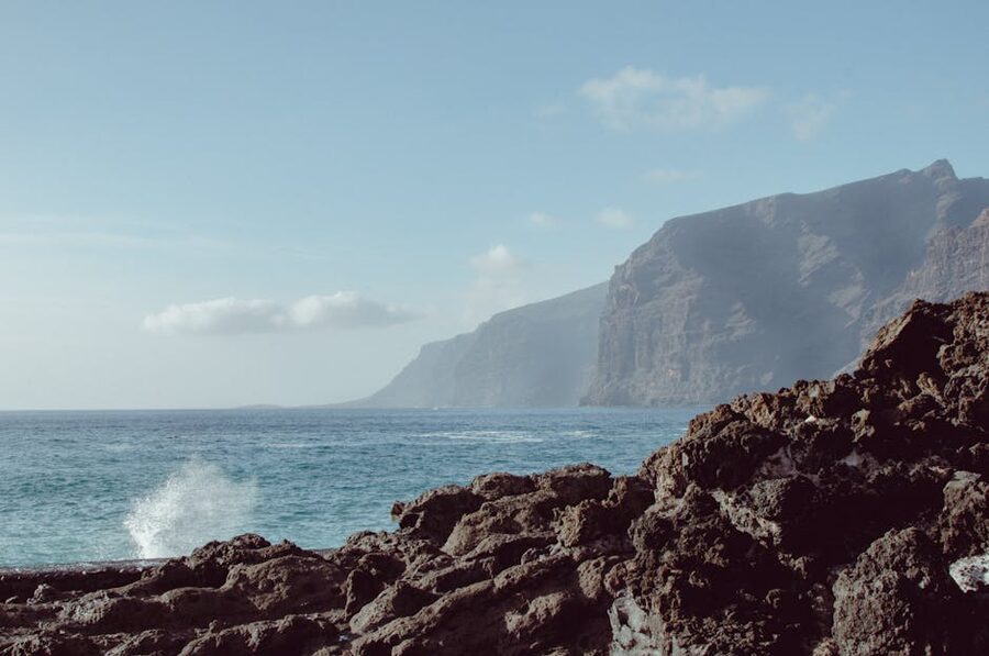 Rocky coast Tenerife Atlantic waves