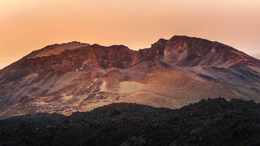 Teide Volcano orange sunset sky Tenerife