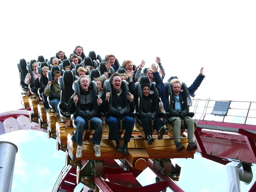 The Demon roller coaster at Tivoli Gardens Copenhagen