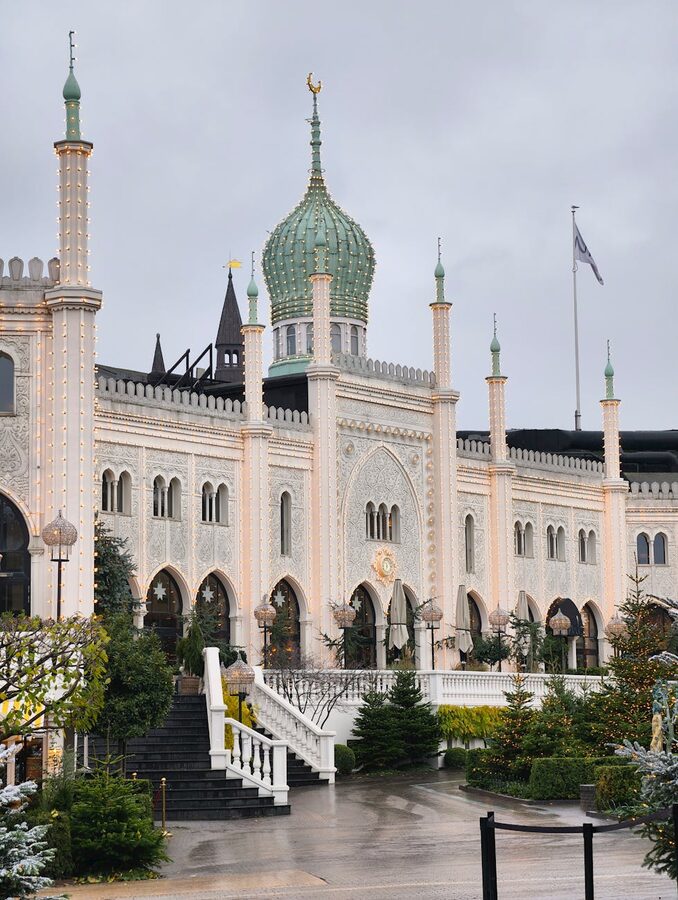 Moorish Palace architecture inside Tivoli Gardens Copenhagen