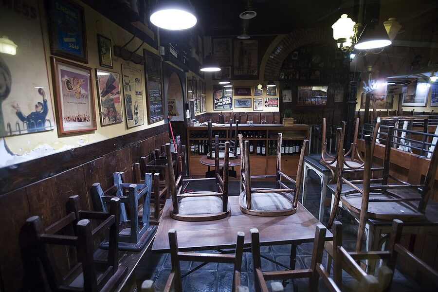 Trastevere night life streets Rome