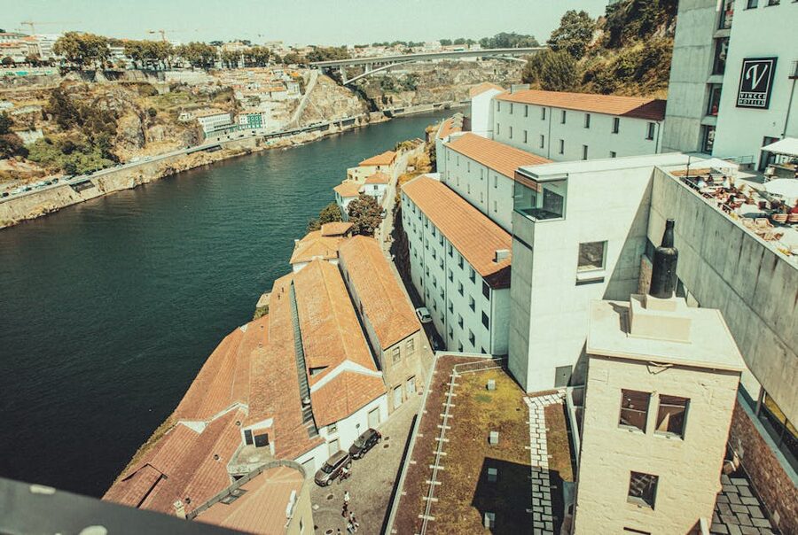 Porto rooftops scenic river views