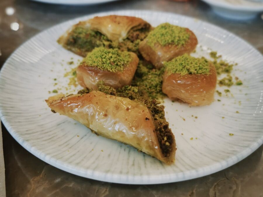 Turkish baklava with pistachio
